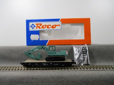 Roco 47177 HO Güterwagen Schwerlastwagen mit Bagger BR 389 0 758 - 6 DB ...