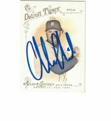 ALEX AVILA SIGNED IP ALLEN & GINTER'S TOPPS 2014 #33 DETROIT TIGERS ...