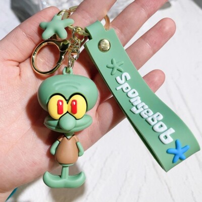 Squidward SpongeBob SquarePants Keychain Keyring Pendant Bag Charm ...
