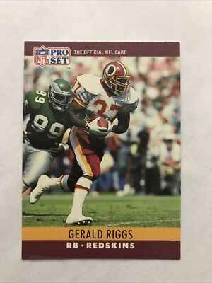 Gerald Riggs #329 Pro Set 1990 Football Card (Washington Redskins) VG ...