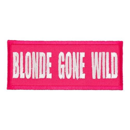 Blonde Gone Wild Pink & White Patch, Ladies Patches | eBay