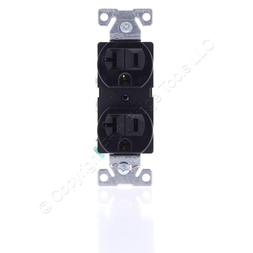 Eaton Black Heavy Duty Grade Duplex Receptacle Outlet Nema 5-20R 20A ...