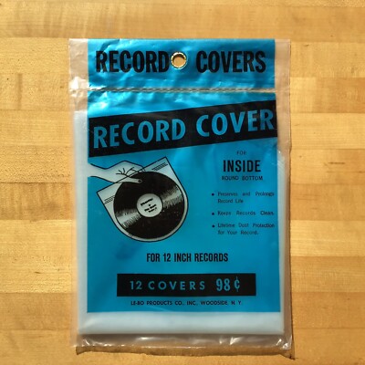 Vintage Le-Bo Record Covers for 12" Inside Round Bottom, 12 ct, BRAND ...