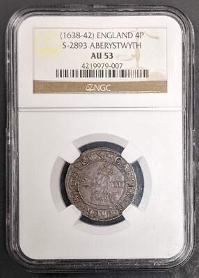 1638 Great Britain 4 Pence S-2893 Charles I NGC AU 53 68348D | eBay
