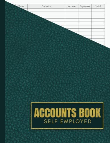 Accounts Book Self Employed Record Income And Expenses Ledger Notebook ...
