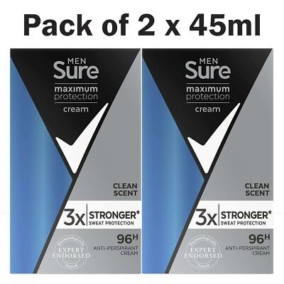 Sure Men Maximum Protction Anti-Perspirant Deodorant Stick - Pack of 2 ...