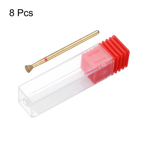 8pcs 200-230 Grits Titanium Diamond Grinding Bit 4mm Inverted Cone 3mm ...