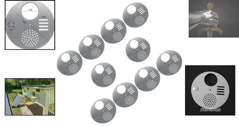 10PCS Galvanized Iron Bee Hive Nuc Box Entrance Gates - Easy ...