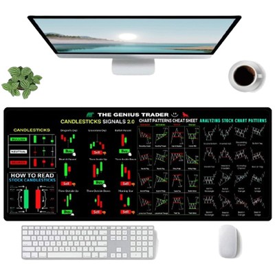 Trading Mouse Pad Chart Pattern Cheat Sheet Large Computer Mouse Pad ...