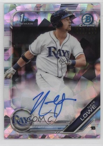 2019 Bowman Chrome Prospect Atomic Refractor /100 Nate Lowe Rookie Auto ...