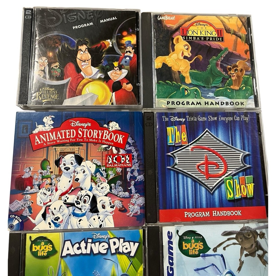 Disney Interactive PC CD-ROM Game LOT Lion King Hades Hercules Bugs ...