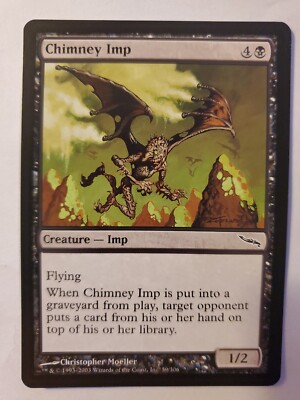 MTG Magic The Gathering Card Chimney Imp Creature Imp Black Mirrodin ...