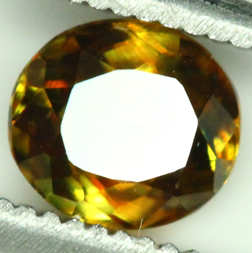 0.37 ct RARE COLOR CHANGE NATURAL SPHENE/TITANITE OVAL CUT GEMSTONE ...