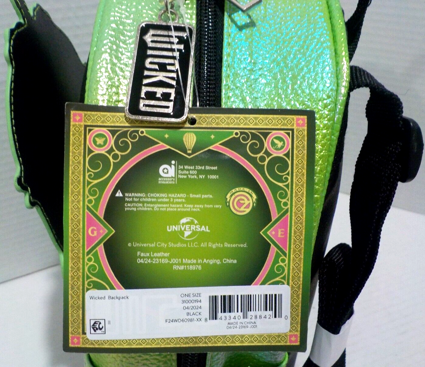 WICKED No One Mourns The Wicked 10.5" Mini BACKPACK Elphaba Green (NWT ...