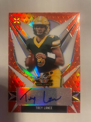 2021 Leaf Valiant Trey Lance Orange Autographs #BATL2 San Fran 49'ers ...