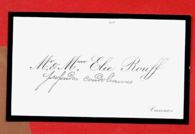 DO37-CARTE DE VISITE-AUTOGRAPHE-ÉLIE ROUFF | eBay