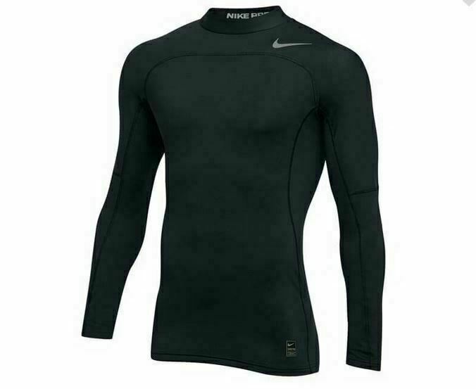 New Nike Pro Hyperwarm Compression Long Sleeve Shirt Men's Large Black ...