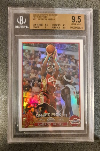 Lebron James Topps Chrome Rookie Refractor Card BGS 9.5 Gem Mint | eBay ...