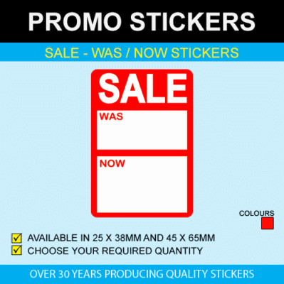 Sale Was / Now Stickers - Available In 3 Sizes | eBay UK