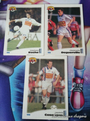 Lot Cartes Olympique Lyonnais Official football cards panini 1996 set ...
