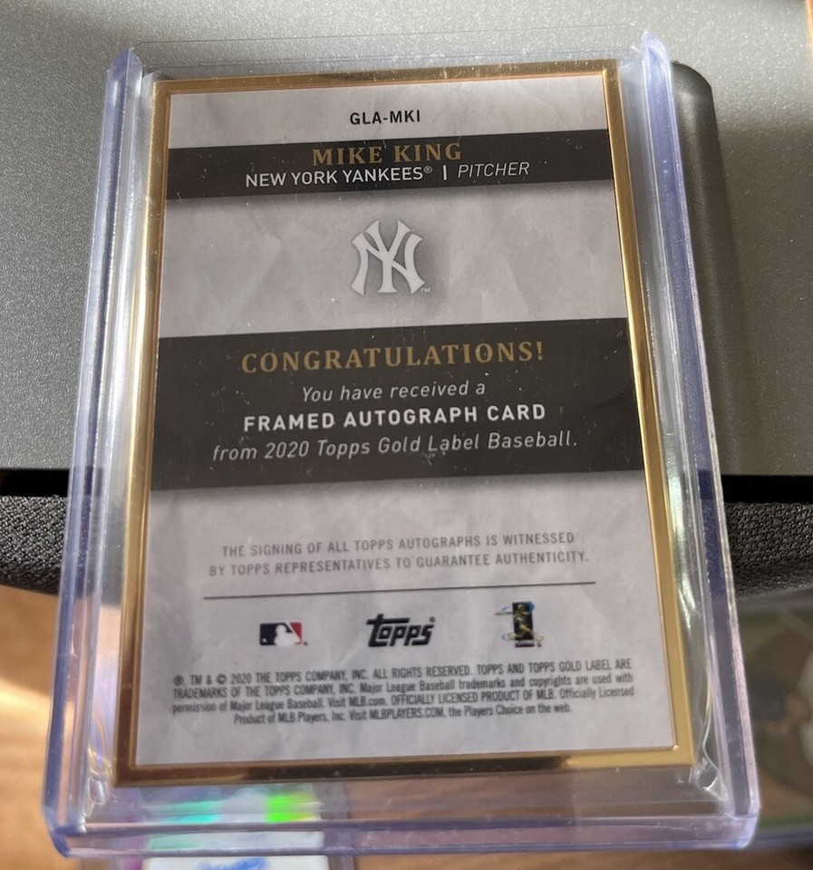 2020 MIKE Michael KING Topps Gold Framed ROOKIE AUTO graph GLA-MKI 2024 ...