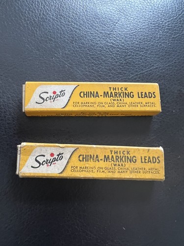 Scripto THICK LEAD REFILLS -vintage in wooden slide tray 2 Boxes 8 ...