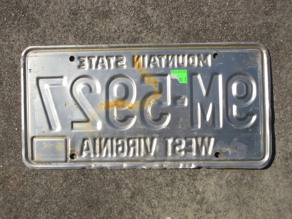 1975 West Virginia License Plate WV WVA Chevy Ford Chevrolet Dodge ...