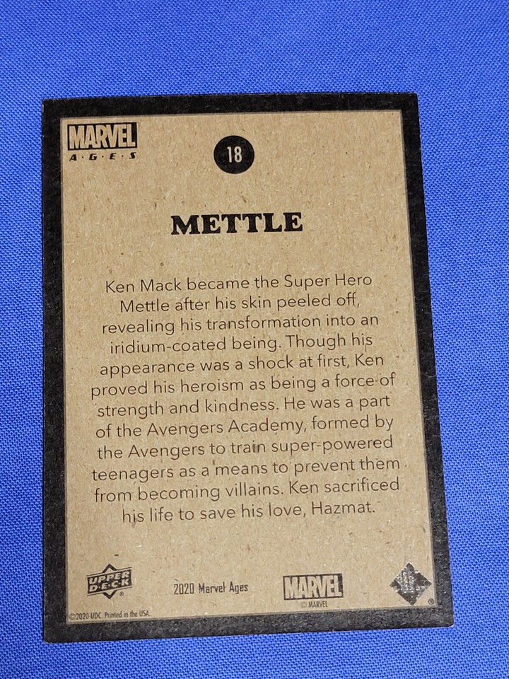2020 UD Marvel Ages Mettle Ken Mack Color Wheel (ePack Physical ...