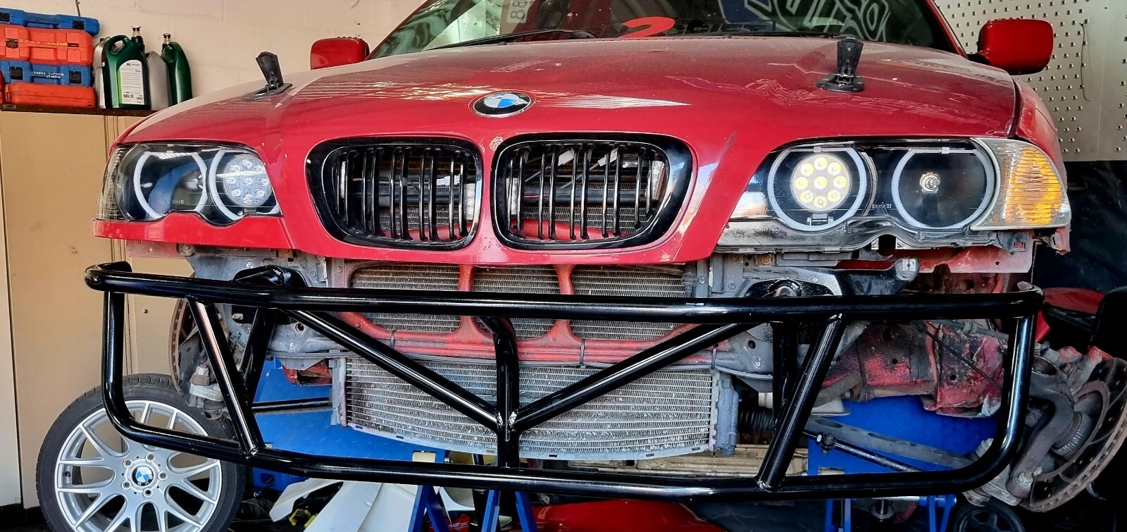 BMW E46 M3 FRONT BASH BAR + JACK POINT Steel / BMW E46 M-SPORT | eBay UK