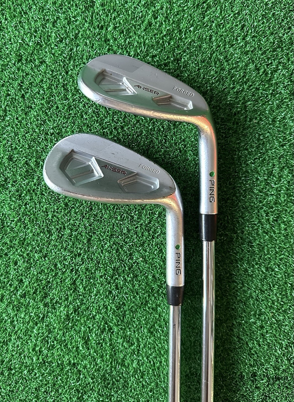 Ping Anser Forged Green Dot GW & SW Wedge Set 50 & 56 RH S400 Steel ...