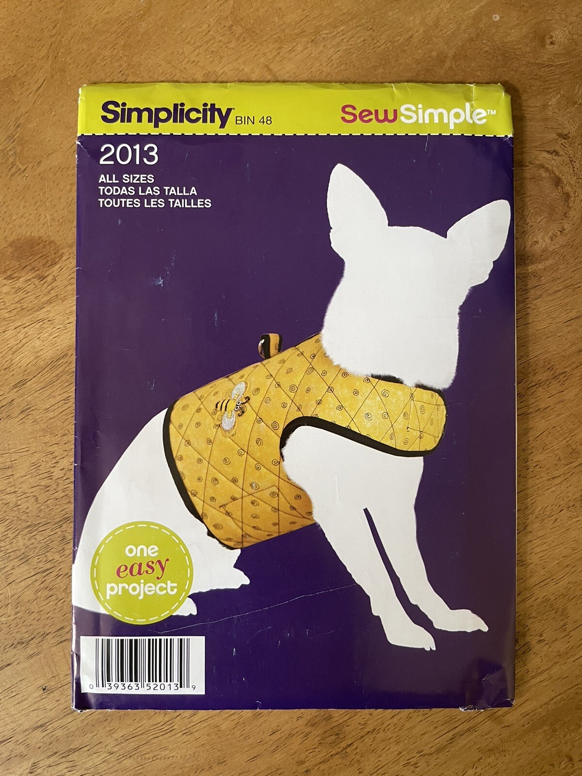 Simplicity Sew simple Pattern 2013 Dog Coat Uncut XXS - M Size | eBay