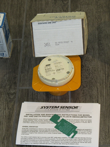 System Sensor 2451 Photoelectric Smoke Detector 24v for sale online | eBay