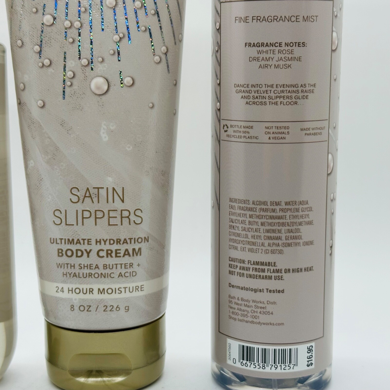 2 Pack Bath & Body Works SATIN SLIPPERS Body Cream & Fine Fragrance ...