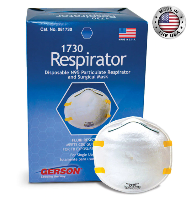 Gerson N95 Respirator Surgical Mask, 1730 - 20 Count for sale online | eBay