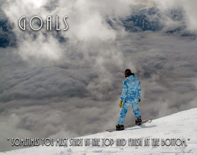 Snowboarding Motivational Poster Art Print Snowboard Club Skiing Goals ...
