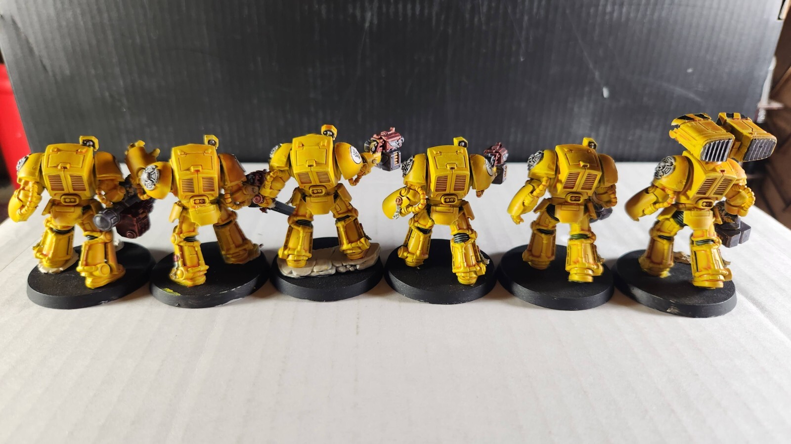 WARHAMMER 40K PAINTED IMPERIAL FISTS TERMINATORS SPACE MARINES GW ...