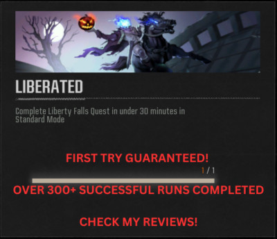 BLACK OPS 6 Liberty Falls Liberated Under 30 Mins Dark Ops Calling Card ...