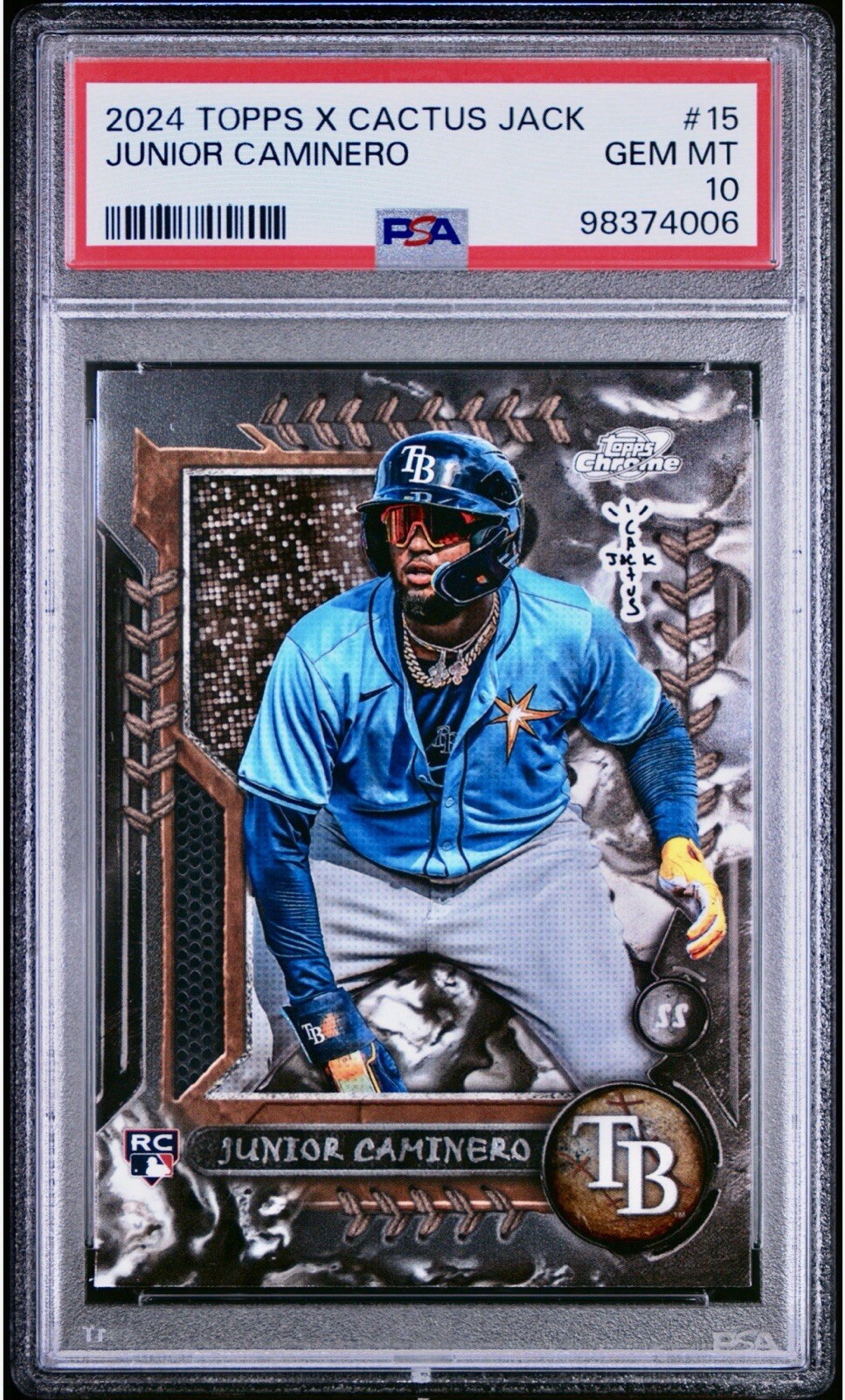 *PSA 10* JUNIOR CAMINERO 2024 TOPPS X CACTUS JACK BASEBALL ROOKIE RAYS RC #15 | eBay