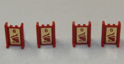 1986 Stratego Board Game Replacement All 4 Red Lieutenant # 6 Army ...