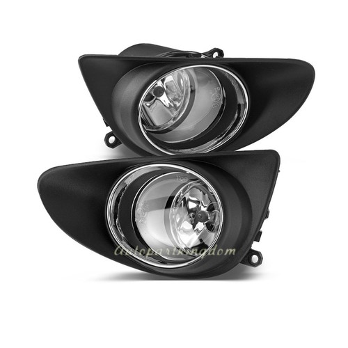 For 2012-2014 Toyota Yaris Black Bezel Fog Light Kit W/ Switch Wiring ...