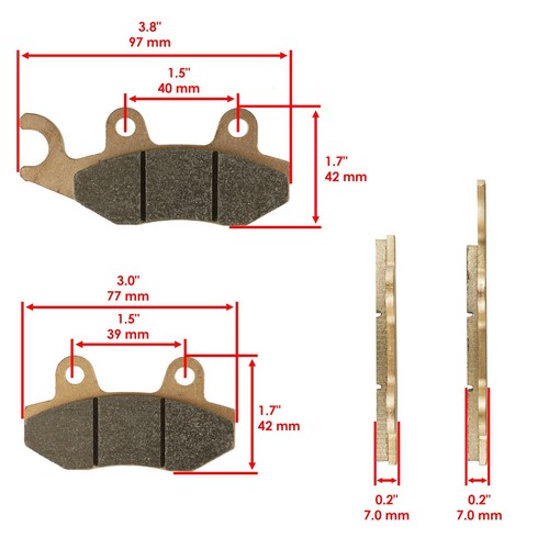 Front L & R Brake Pads For Yamaha Wolverine X2 850 YXE85 2019-2022 1XD ...