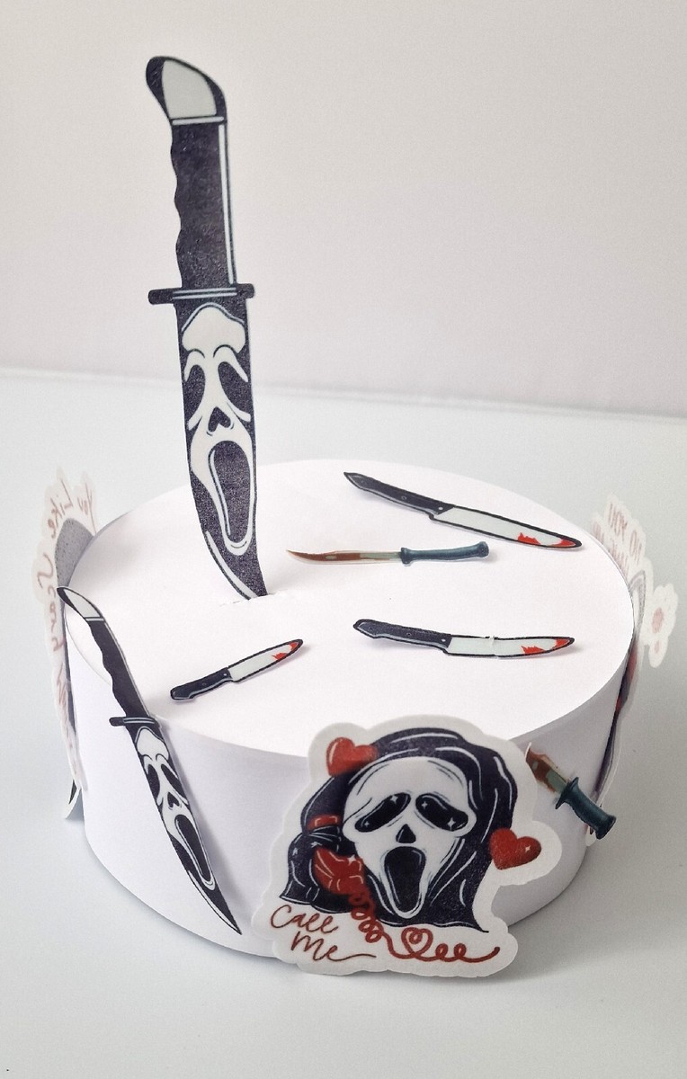 Ghostface Cake Topper Diy Ghostface Cake Topper Bloody Horror Theme ...