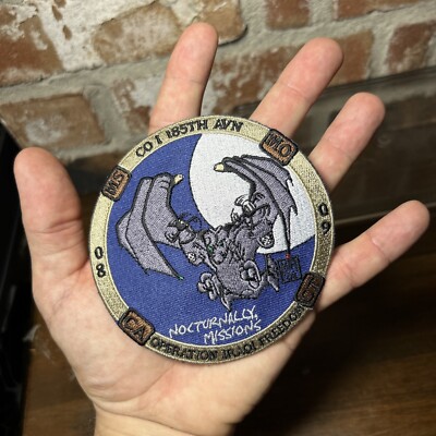 ARMY Operation Iraqi Freedom Co 1 185th Aviation Patch NOCTURNALLY ...