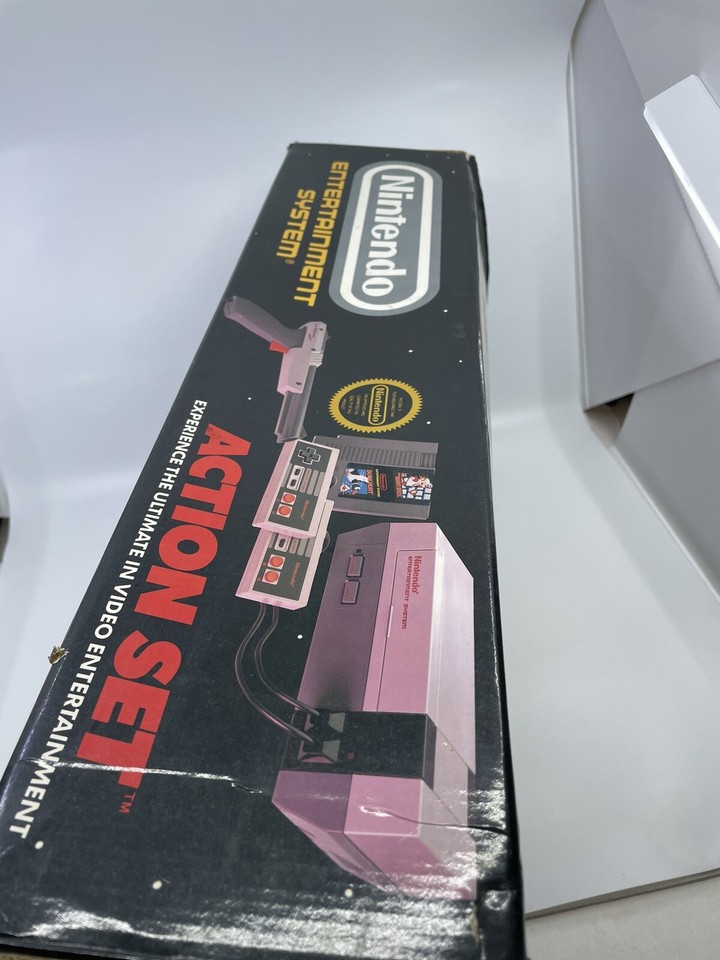 Vintage Nintendo NES Action Set Home Console - White/Gray Box Only 1988 ...