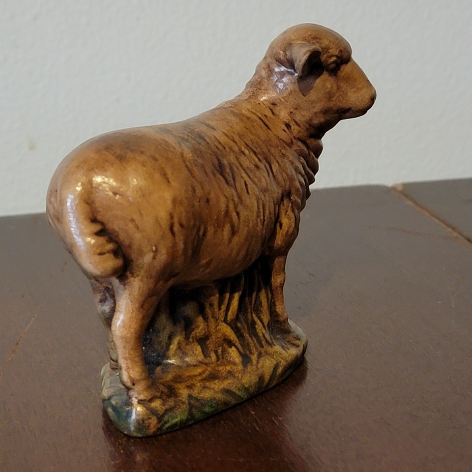 Holland Mold Ceramic Standing Donkey & Sheep Hand Painted Vintage (Lot ...