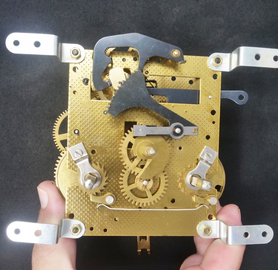 Vintage Ridgeway Urgos Mantel Clock Movement w/ Mounting Screws Made in ...