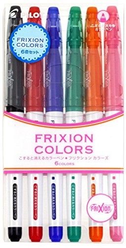 Pilot FriXion Colors Erasable Marker 6 Color Set Free Ship w/Tracking ...