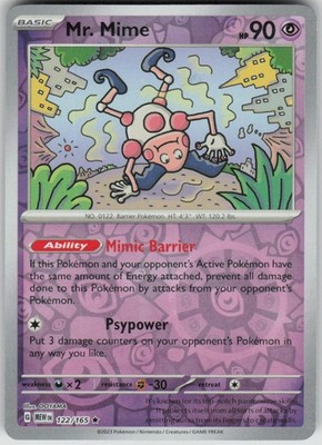 Mr. Mime - 122/165 122/165 Rare SV: Scarlet & Violet 151 NM | eBay