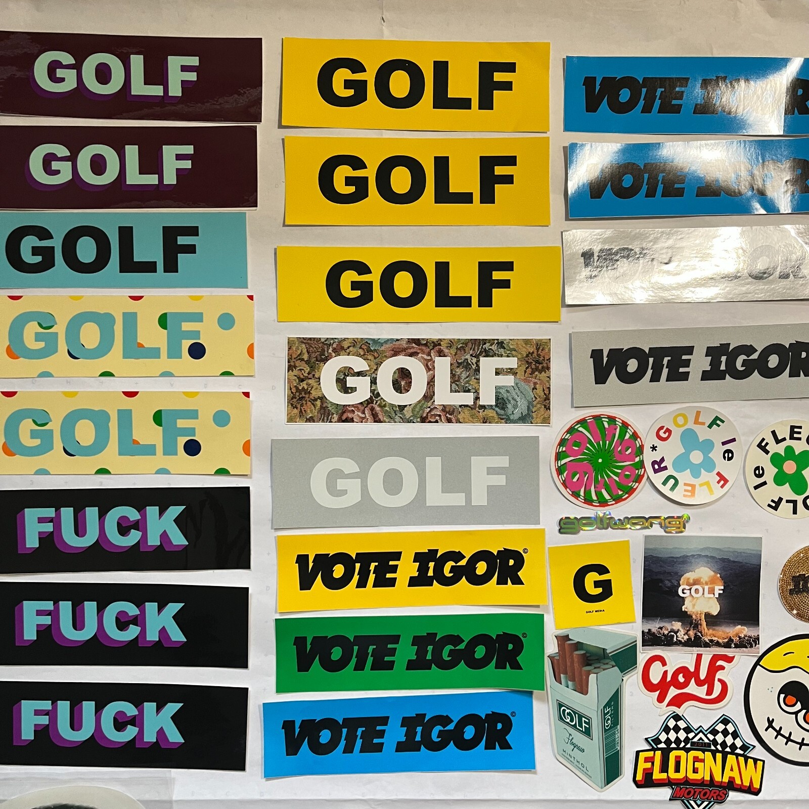 Rare Golf Wang Sticker Pack By Tyler The Creator – Bundle Deal Preloved ...