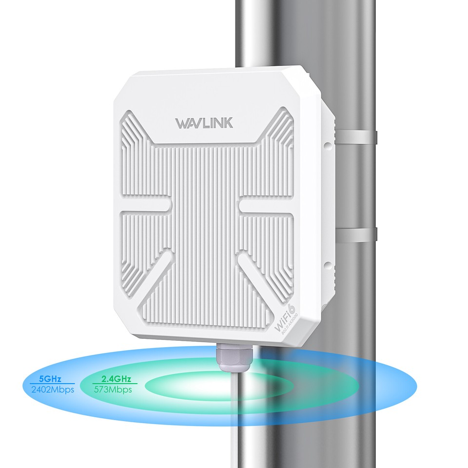 WAVLINK Outdoor WiFi 6 Extender AX3000 Router Long Range 5G Router up ...